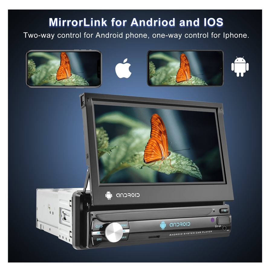 PODOFO 2+64GB Android 13 Double Din Car Stereo Wireless Carplay Androi