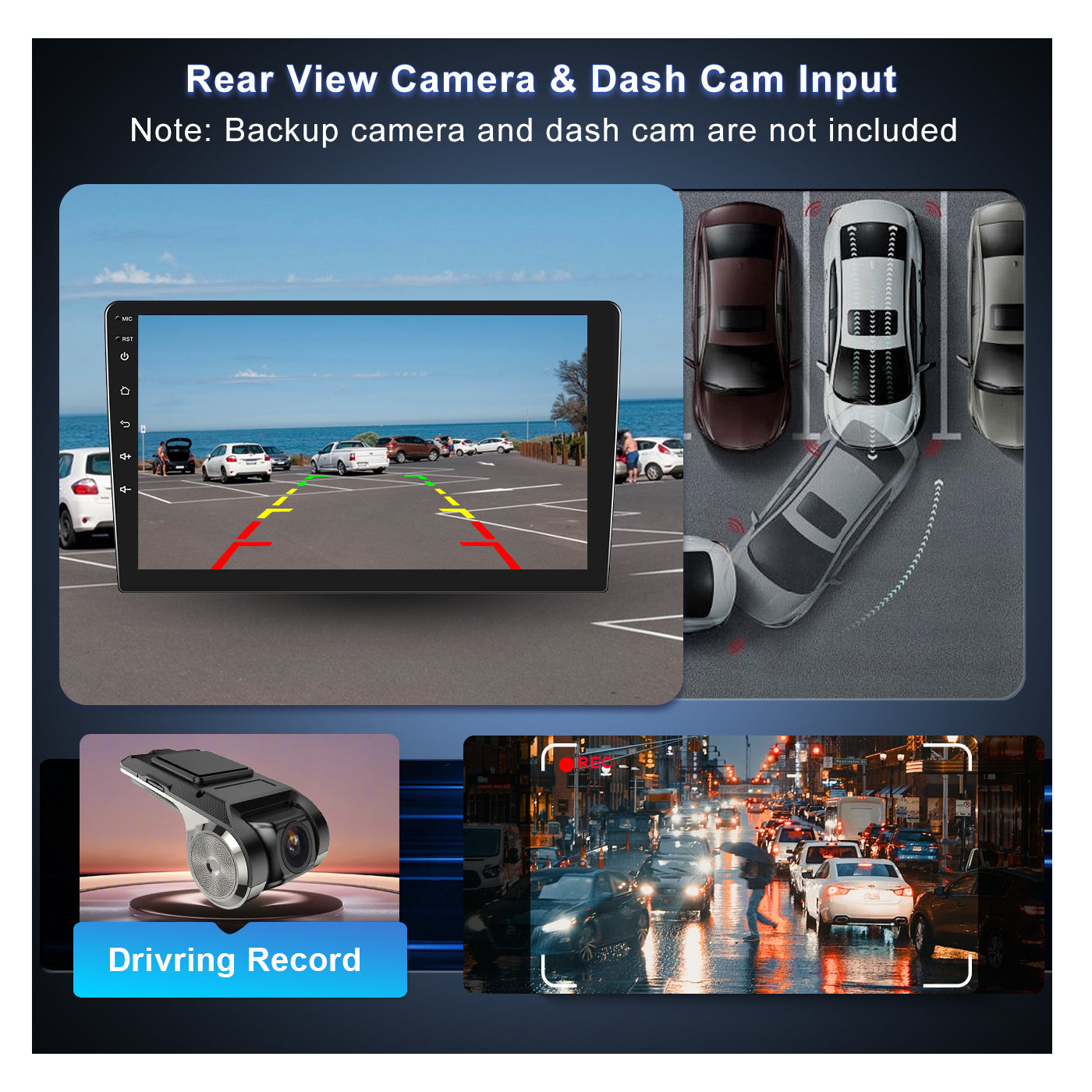 PODOFO 7 Inch Double Din Car Stereo with Apple CarPlay & Android Auto,