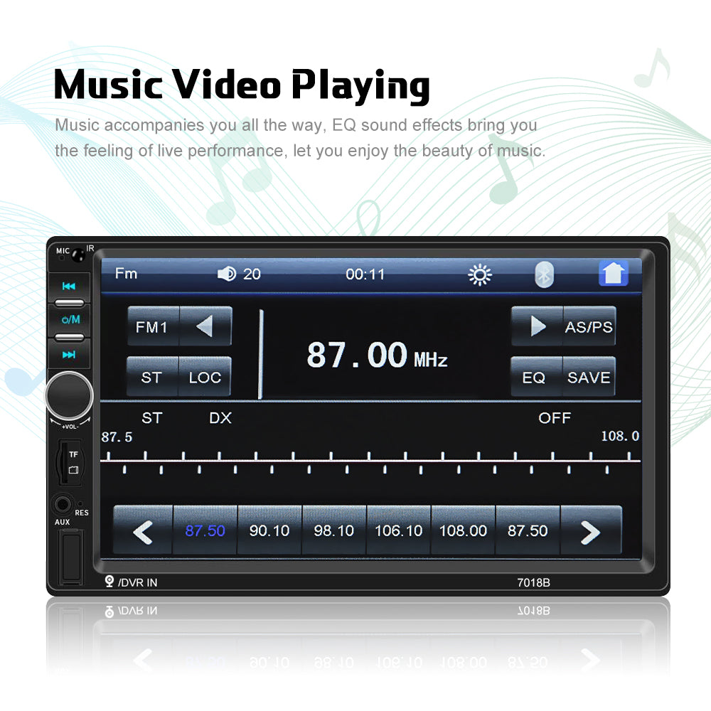 Podofo-2 Din car radio 7-inch high-definition multimedia player stereo – PODOFO