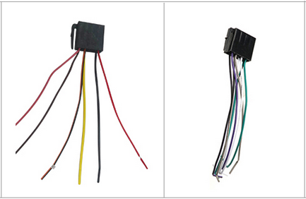 PODOFO ISO Standard Harness to Wire Adapter, ISO Power Cable and Speak